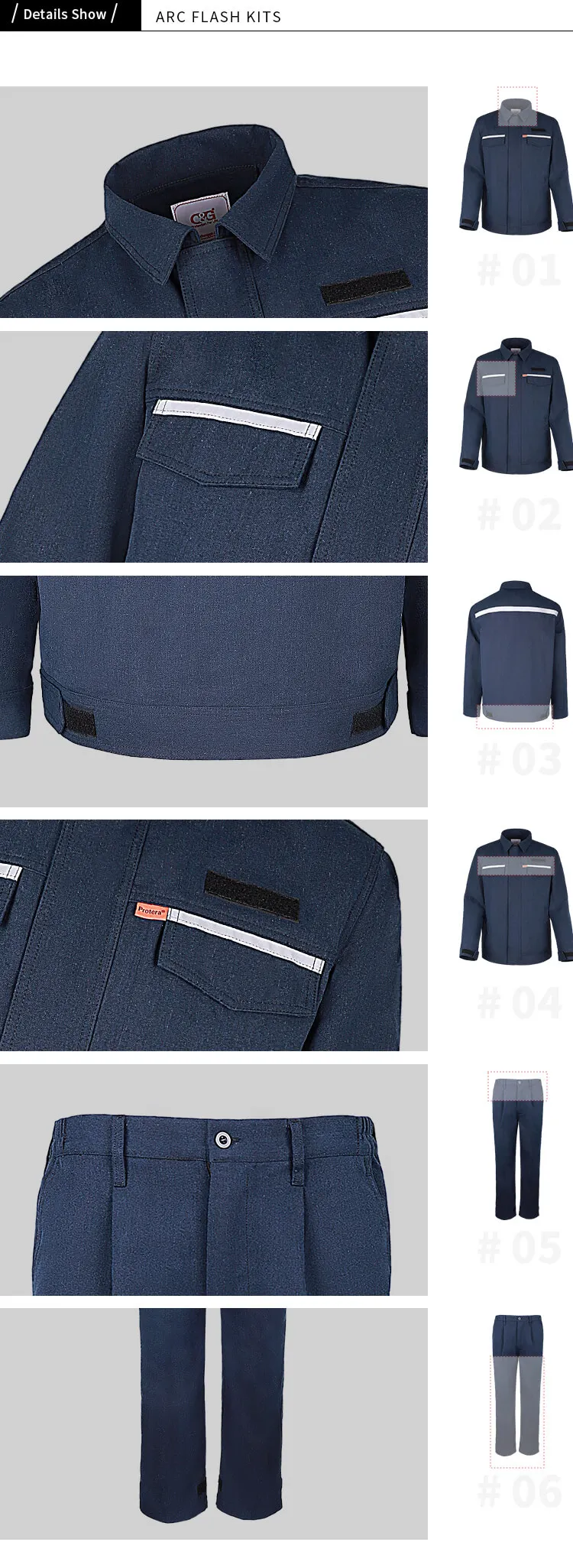 12 Cal Arc Flash Suit Electrical Arc Flash Protec Fireproof Electric ...