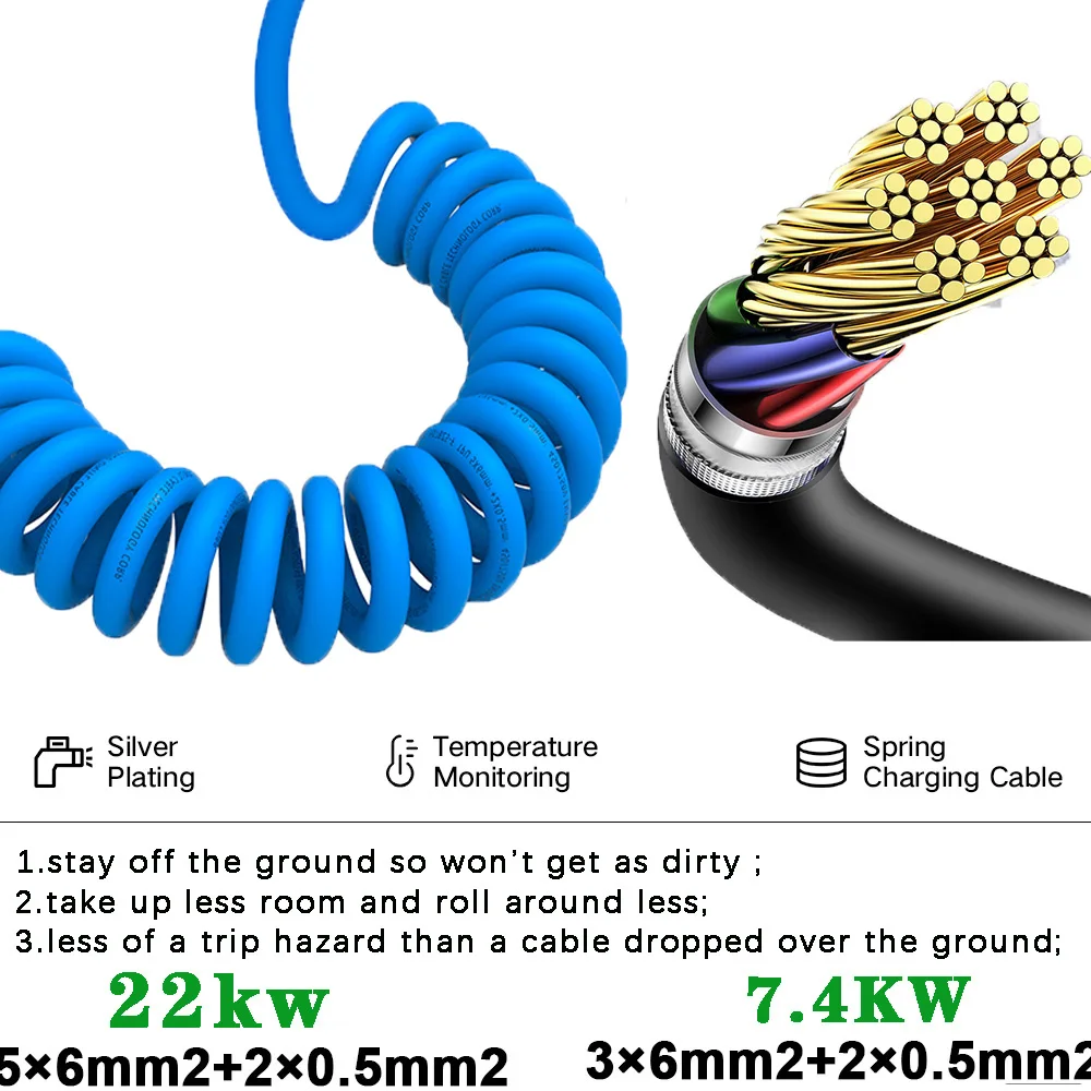 Type 2 Gbt Type 1 Ev Charging Cable 16a 32a Ce Certificated Connector ...