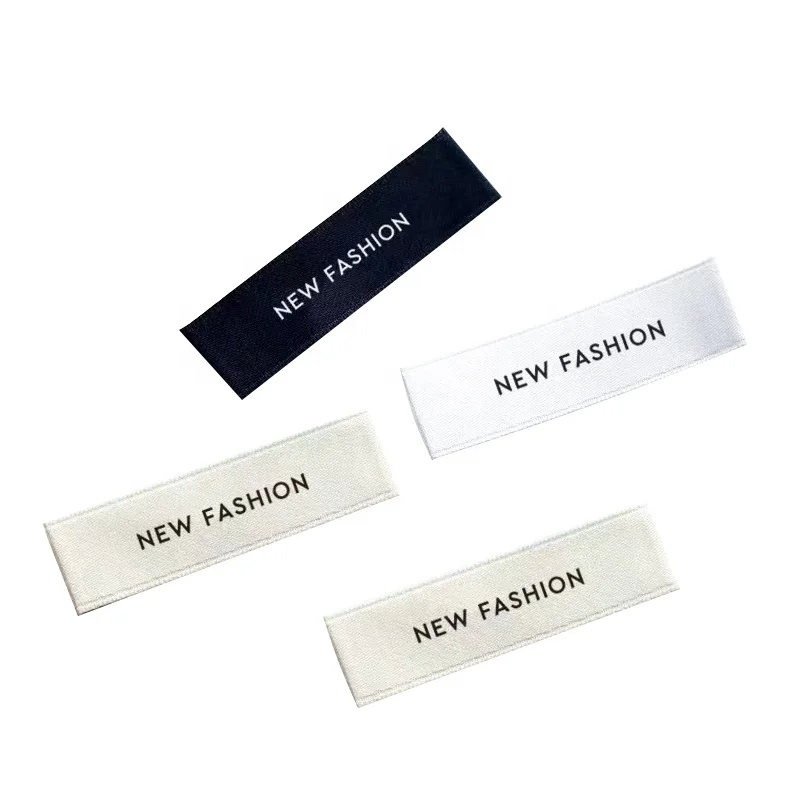 Custom Woven Label Tag Custom Clothing Wash Label Satin Silk Printing ...