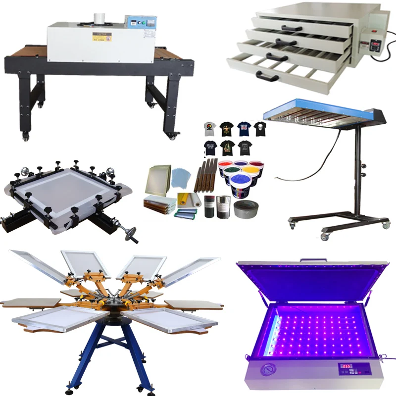 6 Color Plate Printer - Manual Screen Printing Machine