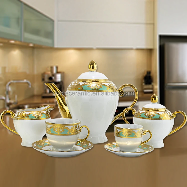 Luxury Fine Porcelain Dinnerware 29pcs Gold Plated Ceramic Customized ...