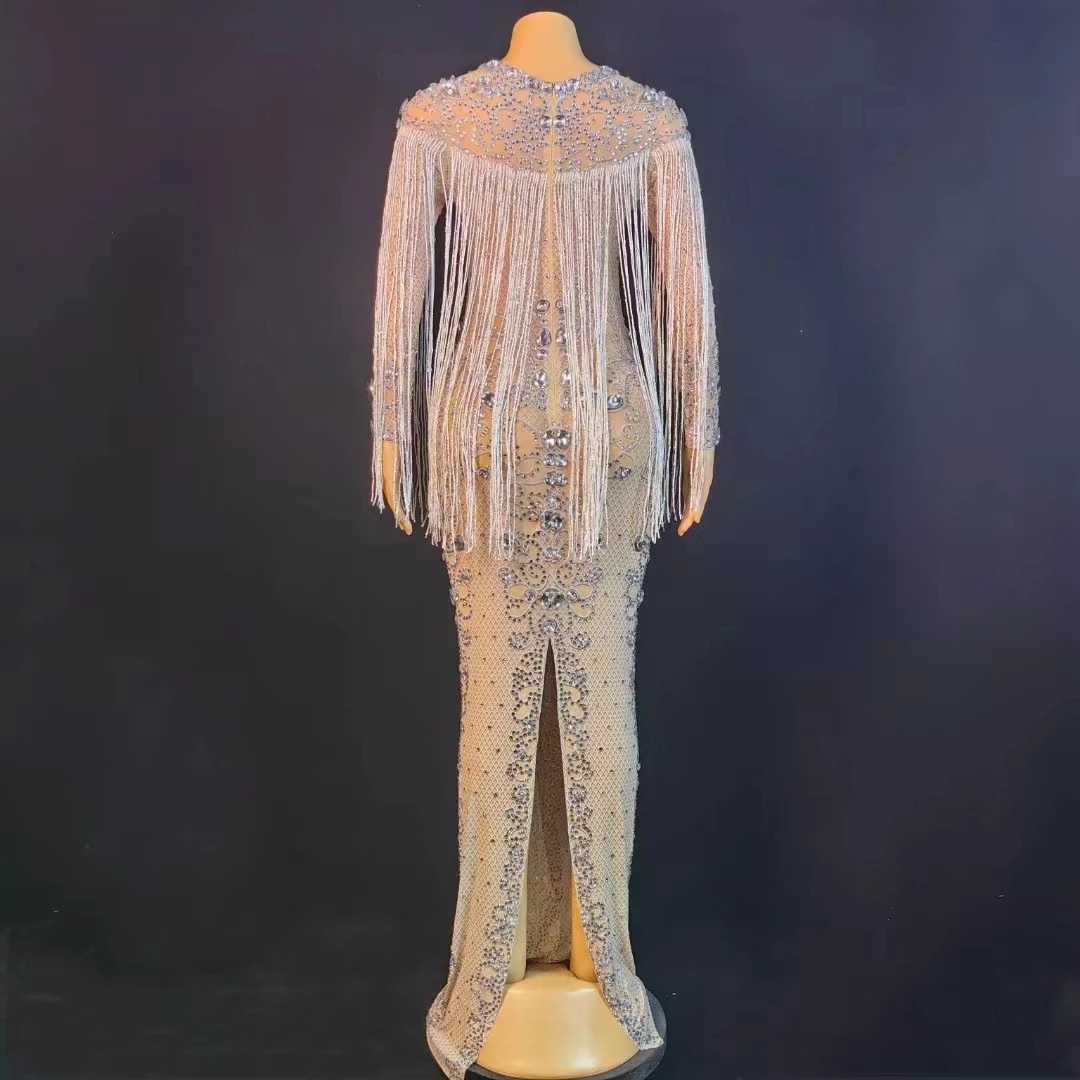 Sparkly Fringes Rhinestone Birthday Stones Dress Chains Costume Dance ...