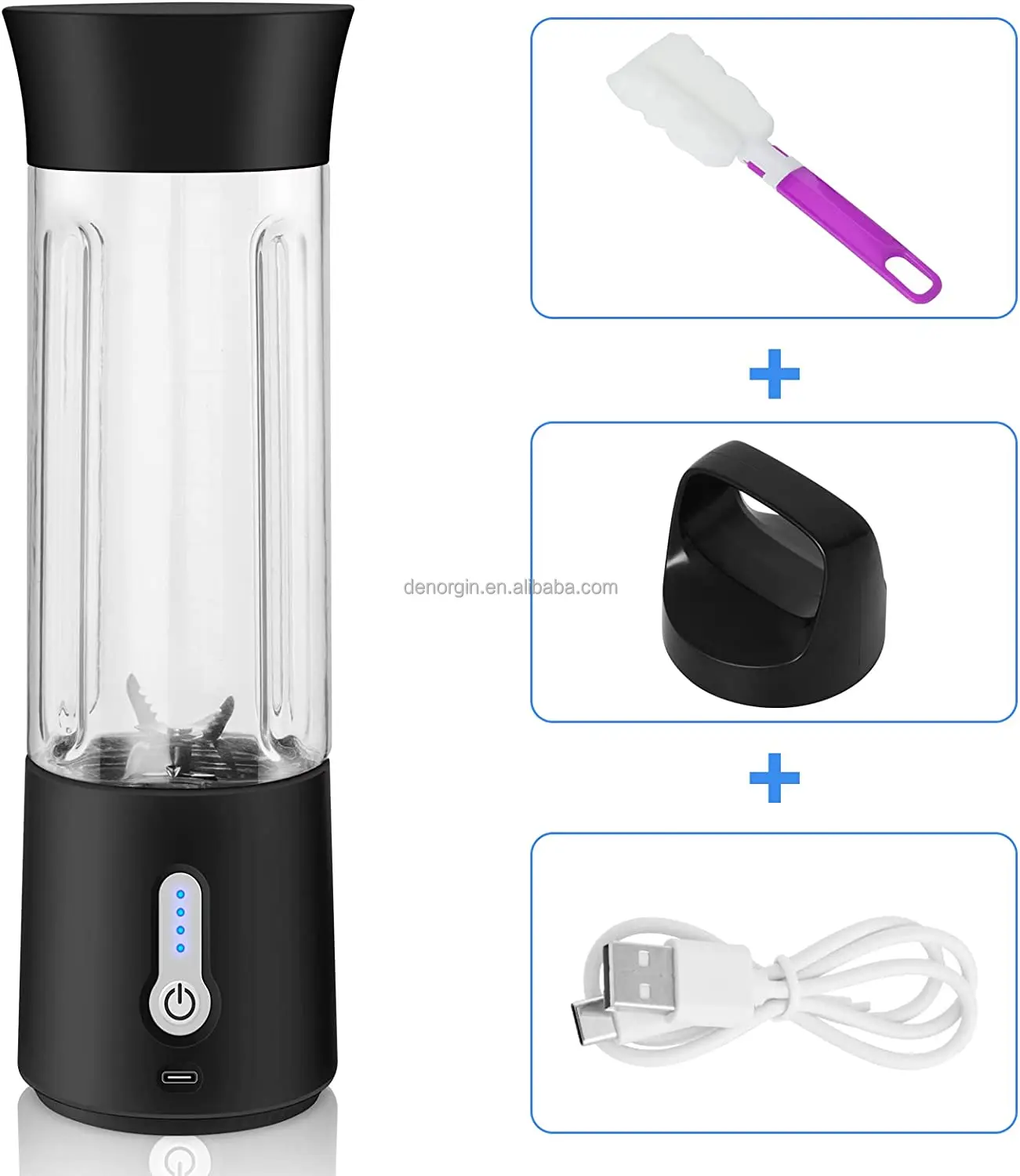 Mini Blender for Shakes and Smoothies - 500ml Portable Blender