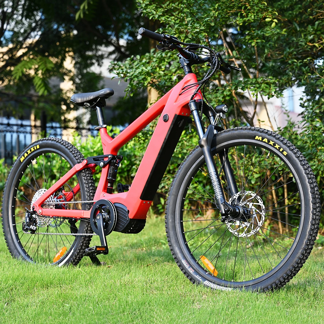 Downhill Mtb Truckrun Mid Drive Full Suspension Electric Mountain Bike ...