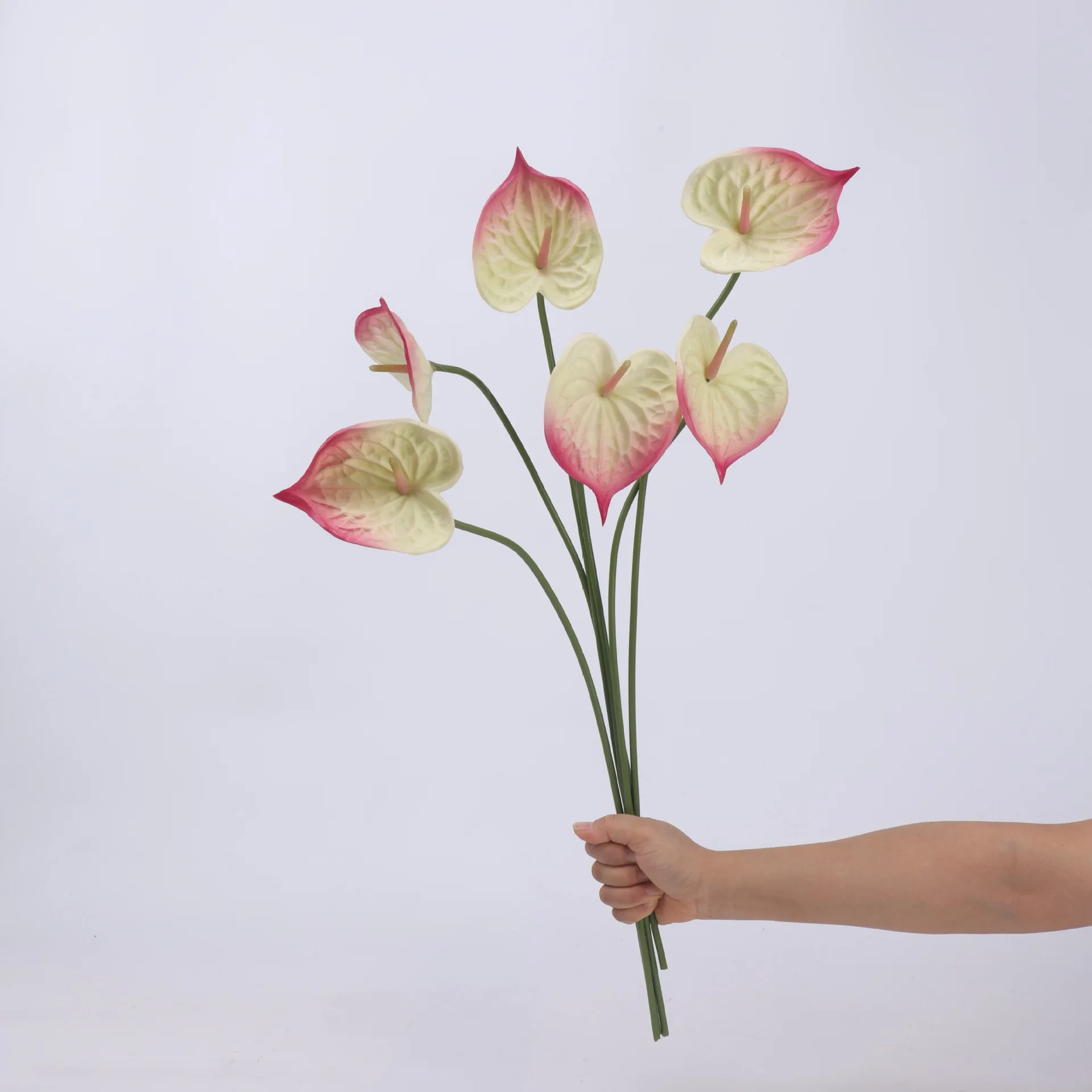 Wholesale High Quality Artificial PU Anthurium Flowers Real Touch Plant ...