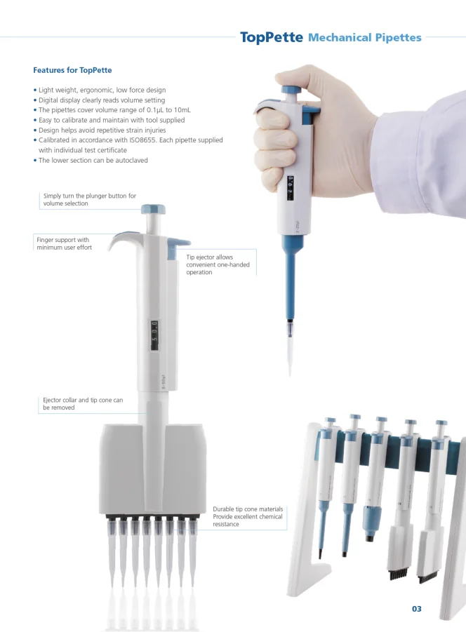 DLAB Dragon Quantitative Pipette Micro Top Pette Manual Single Channel ...