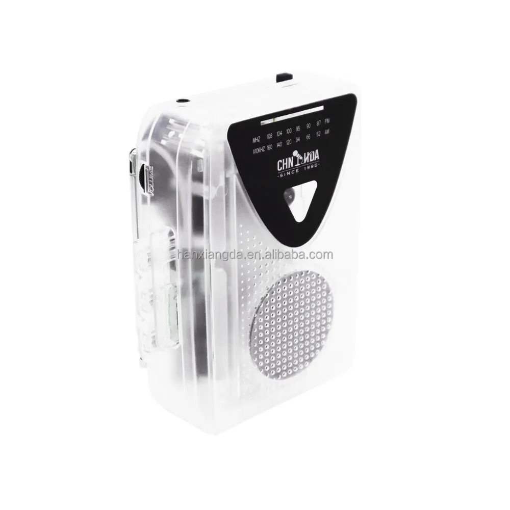 Transparent Cassette Player with AM FM Radio - Hanxiangda