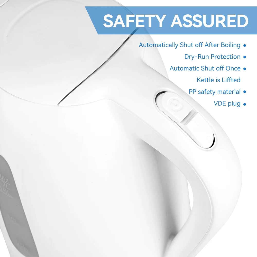 1.7 Liter Cordless Electric Kettle Hot Tea Coffee Water Boiler With Led ...