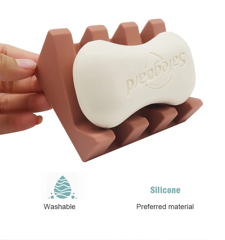 Silicone Soft Soap Saver Dishes Kitchen Sponge Holder Self Draining ...