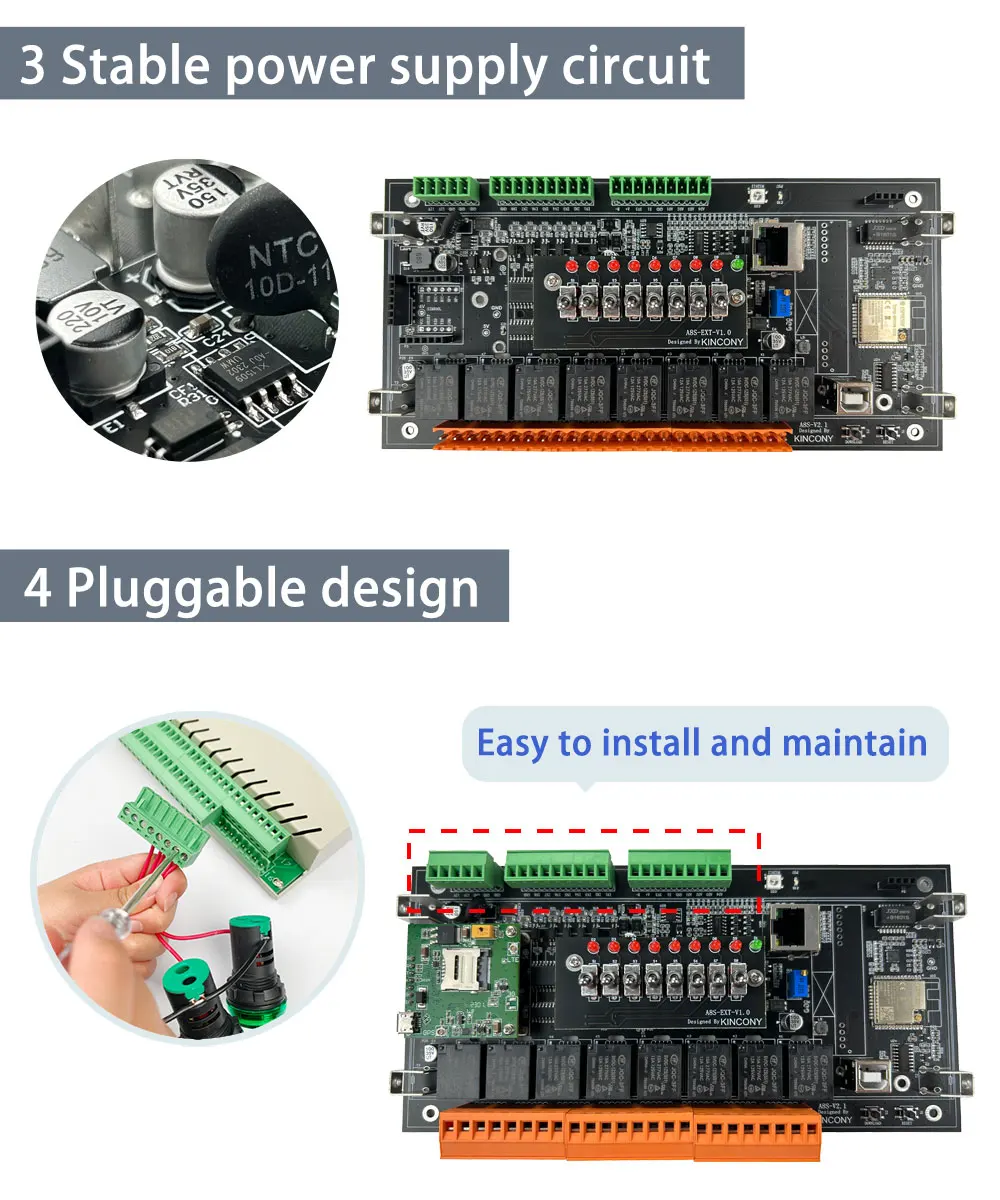 KC868-A8S V2 Smart Switch - Wifi, 4G, RS485, MQTT, Tasmota