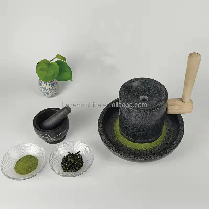 Natural Bluestone Small Manual Matcha Grinding Machine Spice Matcha ...
