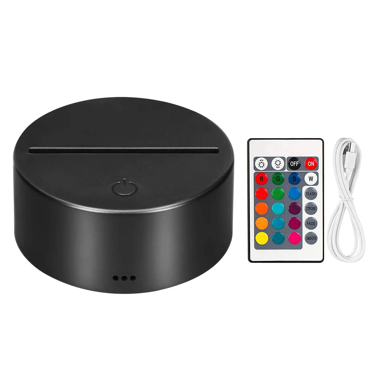 Customized Wholesale White Rgb Lamp Bases For 3d Illusion Led Abs Night ...