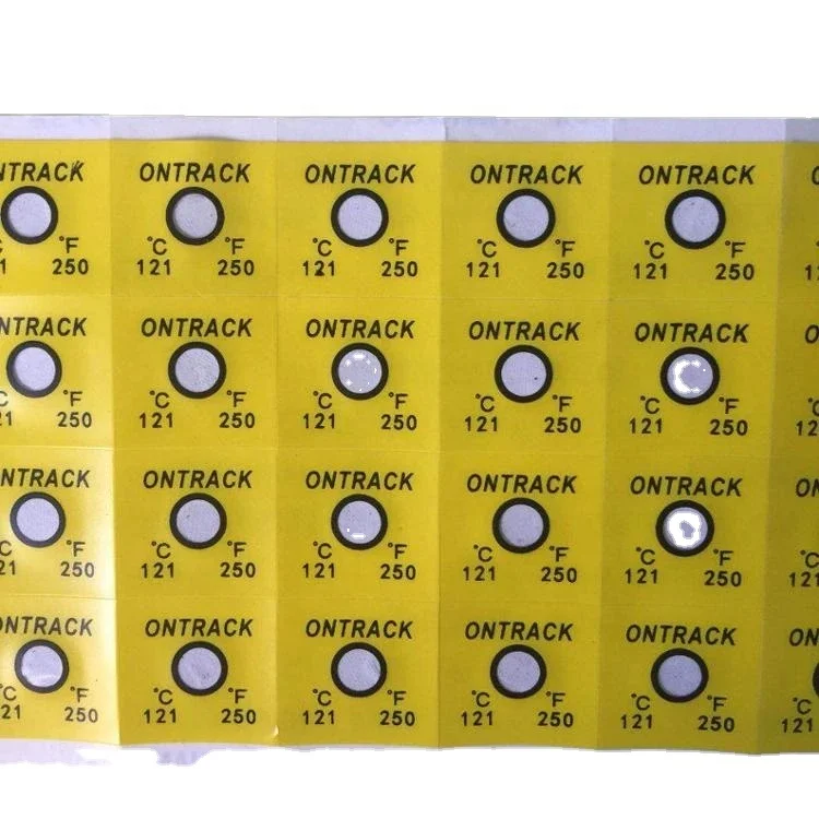 Temperature Sensing Adhesive Waterproof Labels Indicate Thermometer ...
