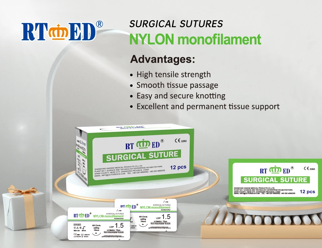 Nylon Polyamide Suture Non-absorbable Sterile Surgical Monofilament ...