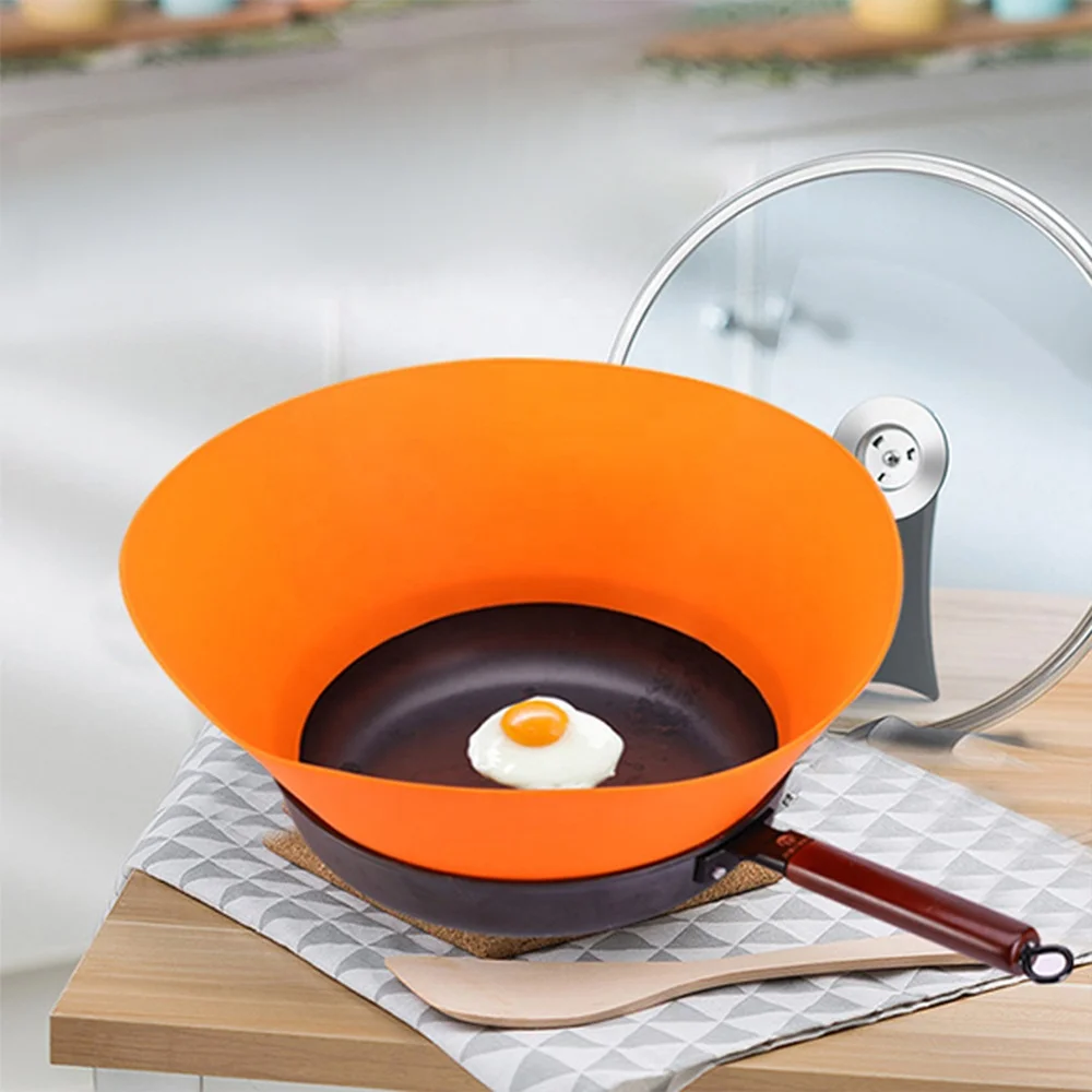 Collapsible Oil Baffle Splatter Screen Frying Pan Silicone Oil Splatter ...