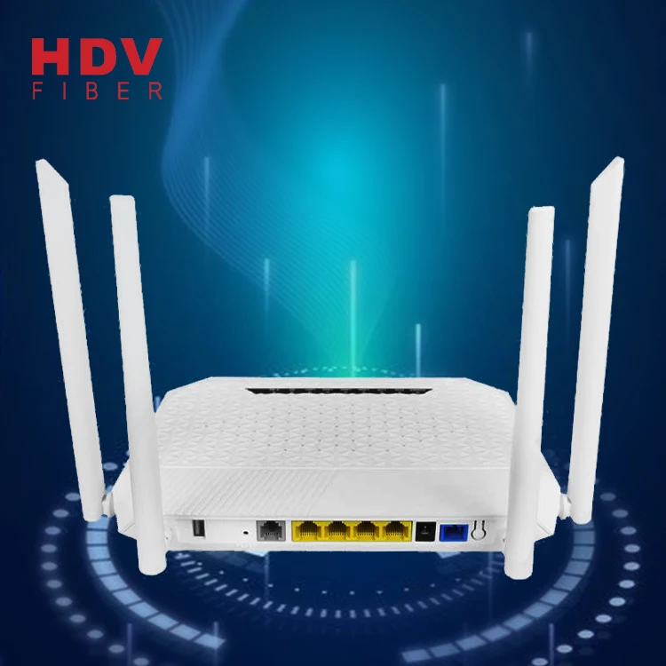 Fiber Optic Router Hgu GPON 4GE+1POTS+1USB Wifi Ac Dual Band ONU ...