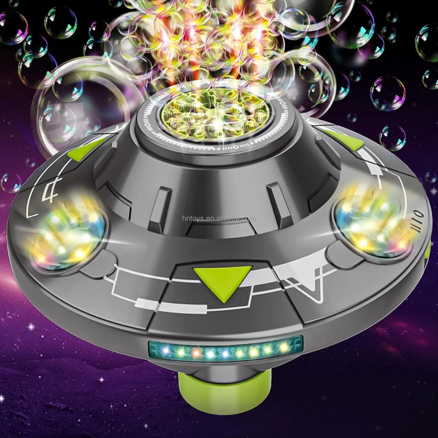UFO Bubble Machine - Automatic Rotating Blower with Lights & Music for ...