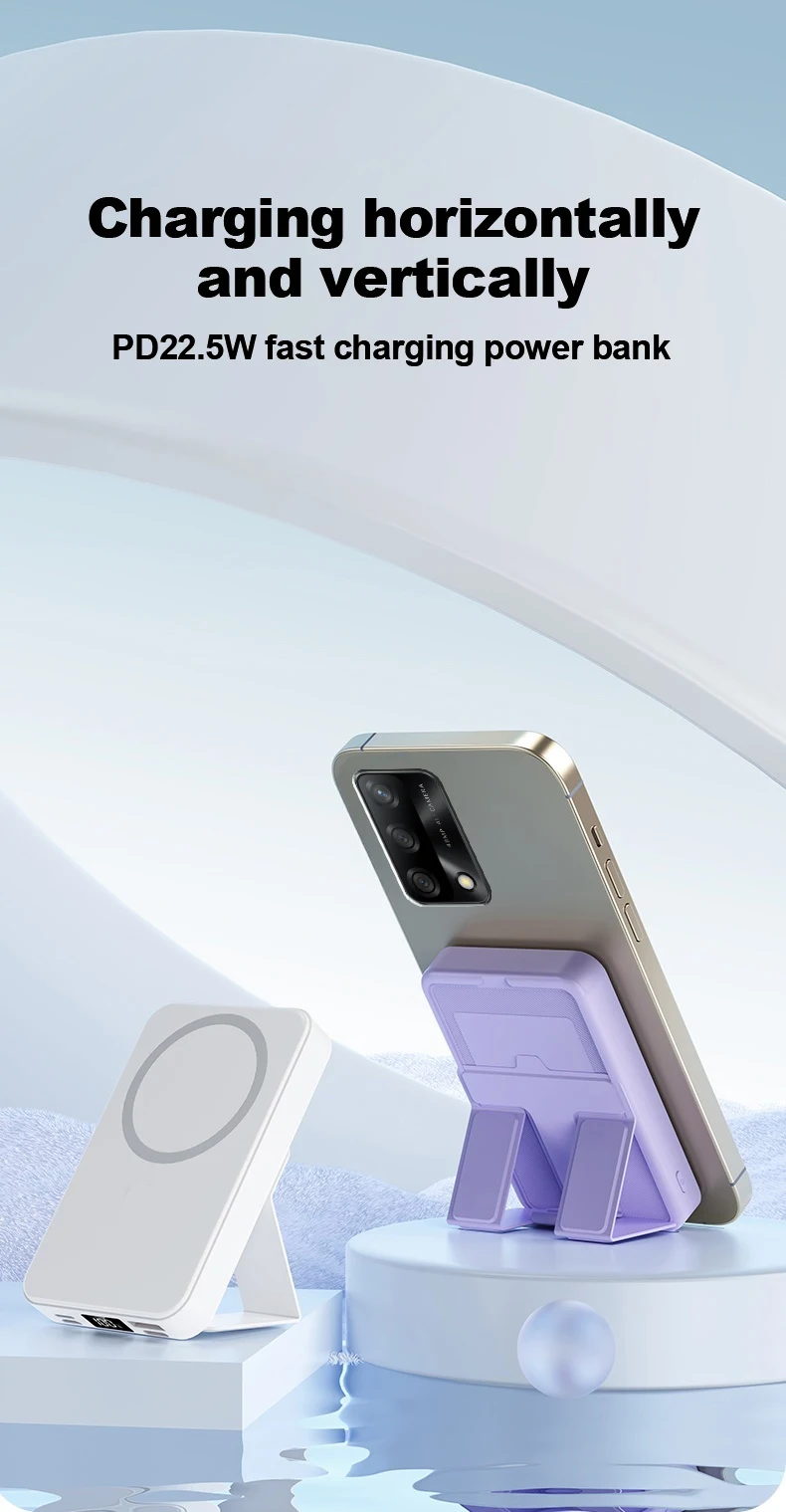Mag Fast Charging PD 22.5W Power Bank with Foldable Stand