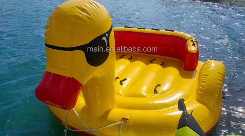 New Design Inflatable Duck Water Sofa Sports Game Couch Style Towable ...
