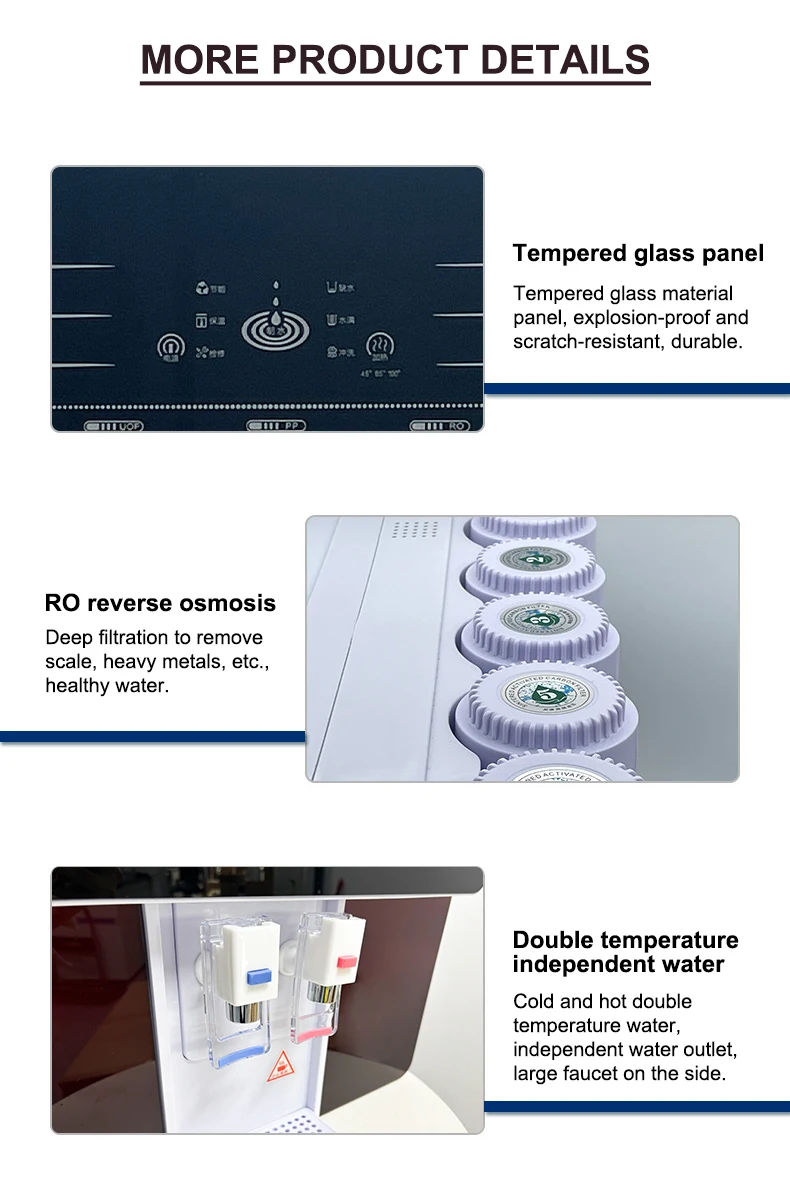 CAMAZ Wall Mount Stage Reverse Osmosis Hot and Cold Water Dispenser ...