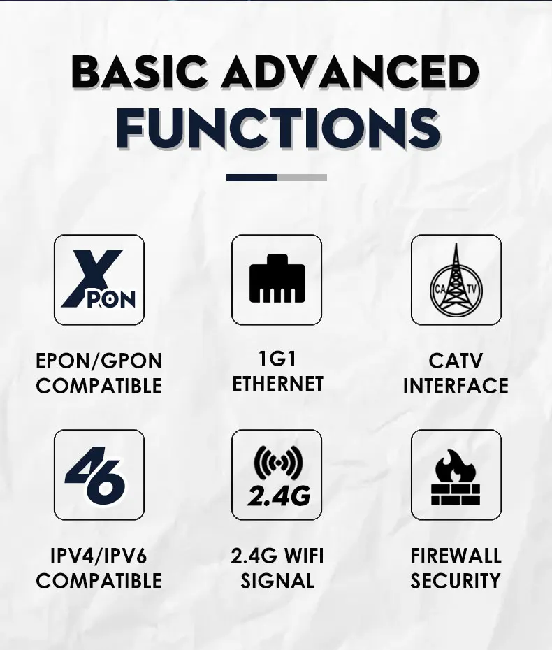 New Arrival Fiber Onu Xpon Onu 1g1f+catv+300mbps High Speed Wifi 2 ...