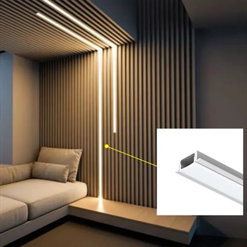 10x10mm Led Strip Light Aluminum Channel Recessed Extrusion Profile For ...