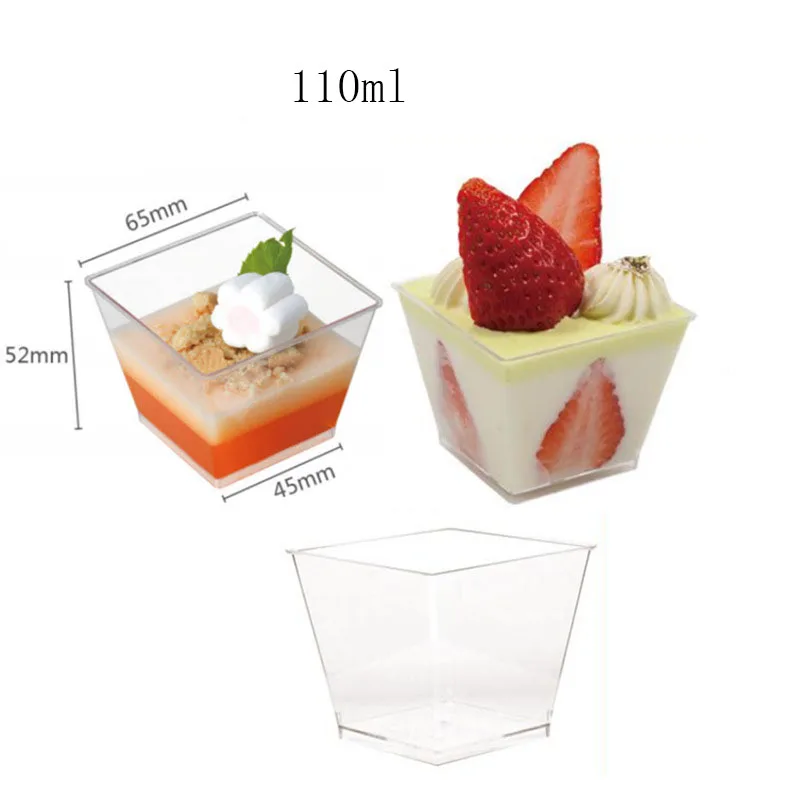 Nh Custom Clear Disposable Plastic Ps Dessert Cup With Lid.2 3 4 5oz ...