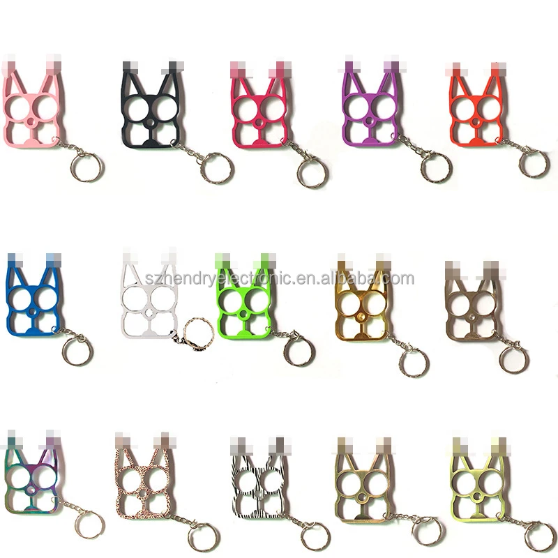 Multi-color Kitty Keychain Alloy Cat Ear Keychain Multifunction Tool ...