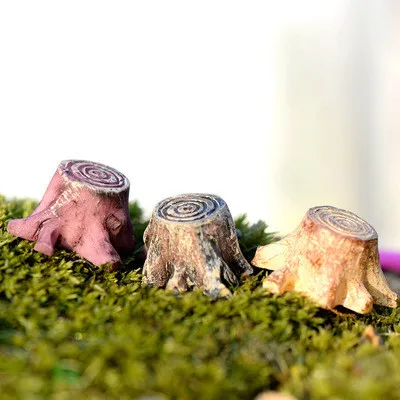 3 Styles Mini Cute Tree Stump Tiny Bridge Garden Diy Landscaping ...