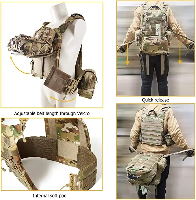 Tactical Vest Molle Waterproof Vest Customized Camouflage Color Vest ...