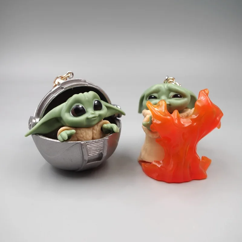 Baby Yoda Keychain Yoda Model Keychain Kawaii Cartoon Pendant Keyring ...