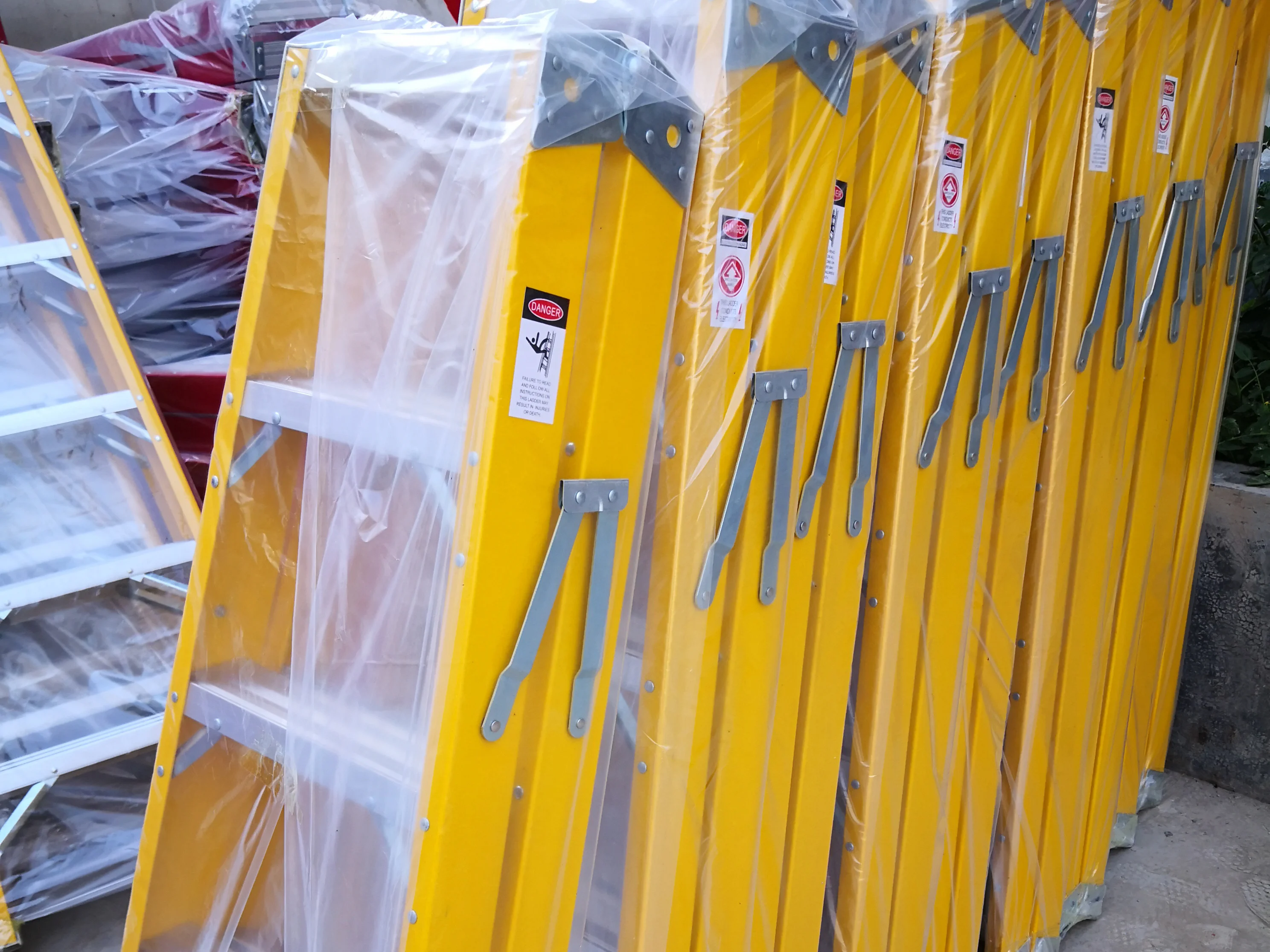 Aluminum Alloy Platform Ladder Handrail Ladder Safety Ladder 17 Steps ...