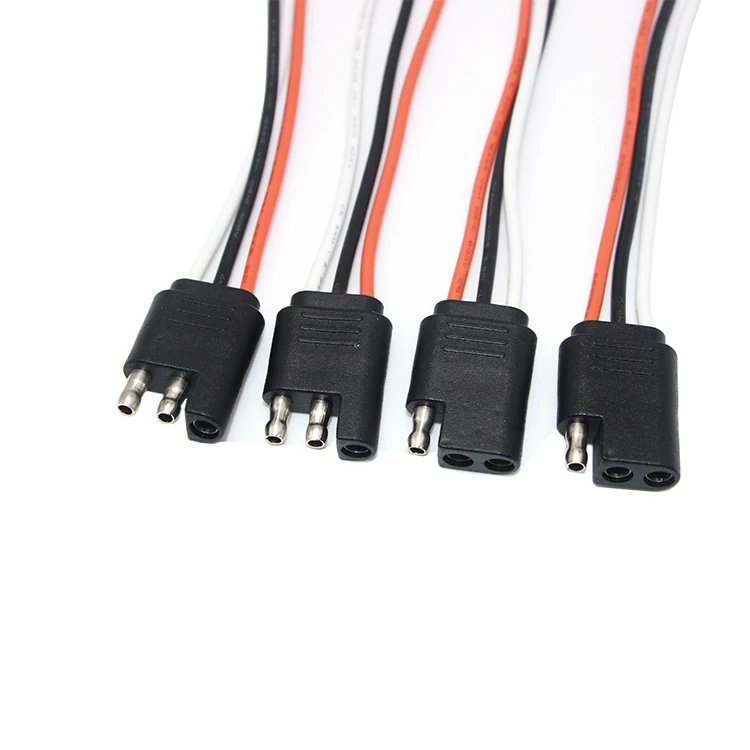 Custom SAE Connector Wiring Harness 3pin SAE male female plug extension ...