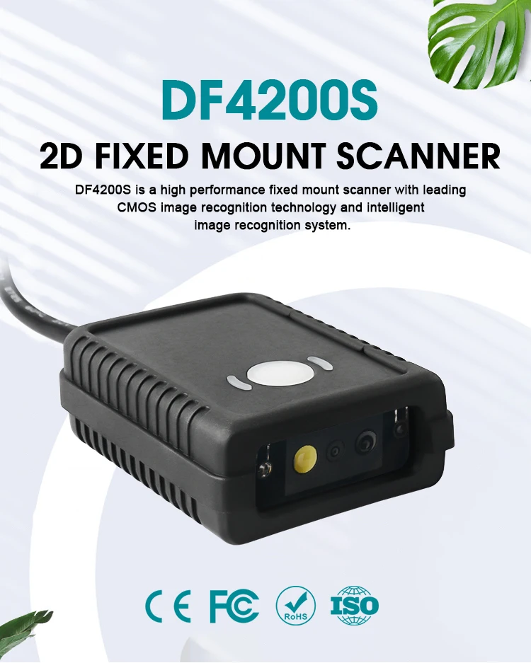 Fixed Installation 1d 2d Barcode Scanner Usb Rs232 Interface Scanner Qr ...