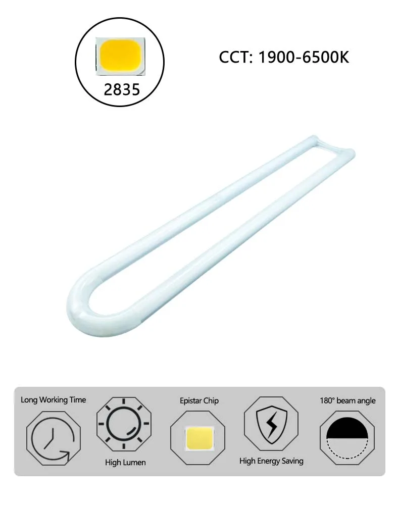 18w Led U Shaped Tube Light G13 U Bend Type Lamp Ac100-240v Special ...