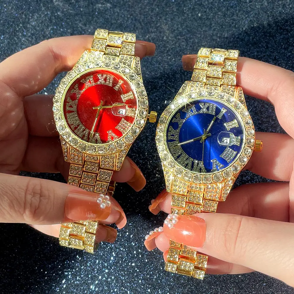 Hip Hop Men Watch Gift Set - Luxury Cuban Chain Reloj