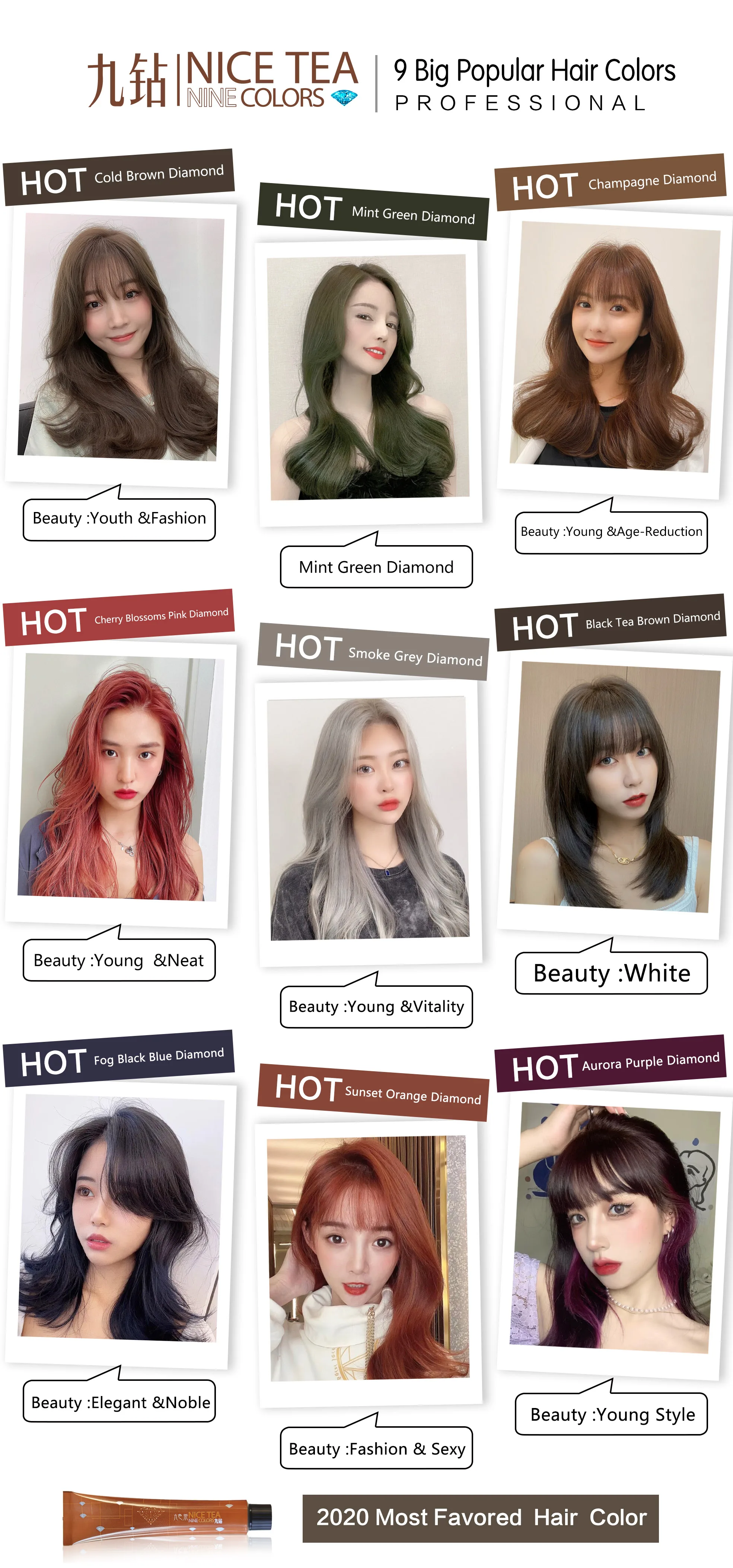 Haoxin High Quality Natural Hair Dye Private Label Permanent Hair Color ...