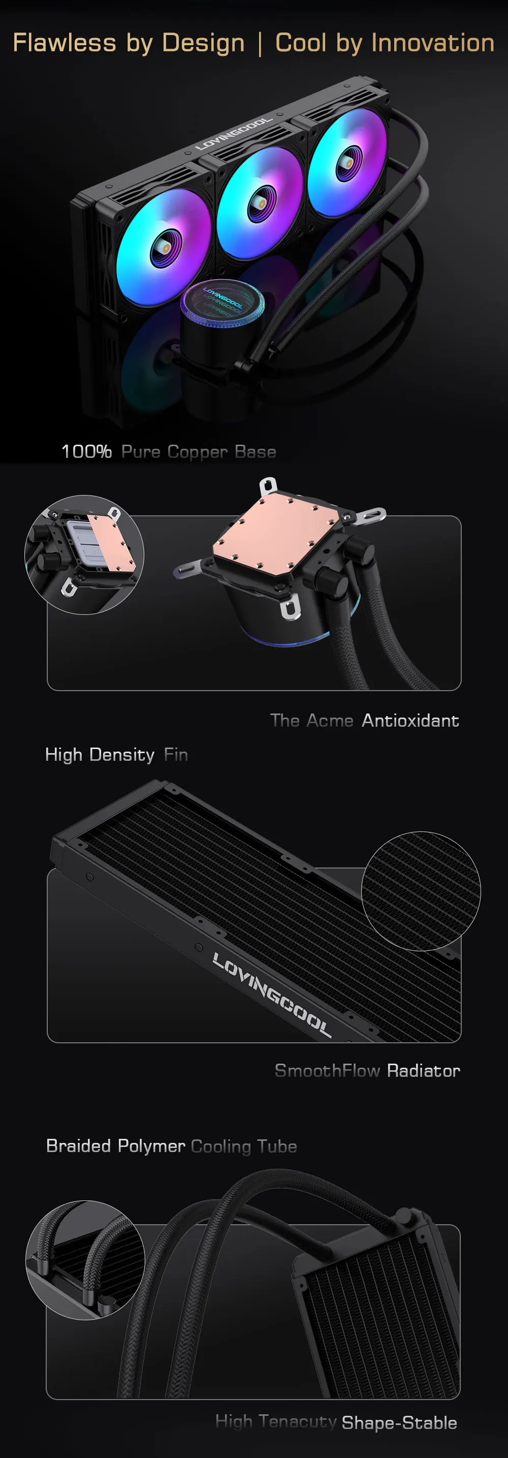 Lovingcool ARGB PWM Fan 240mm - High-Performance Cooling
