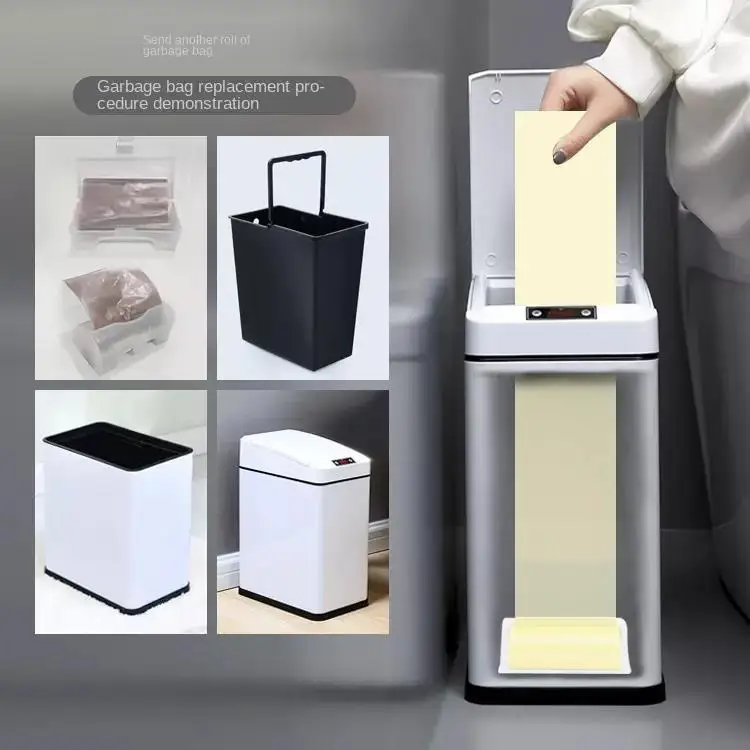 10l Intelligent Trash Can Smart Dustbin Electric Automatic Rubbish Can ...