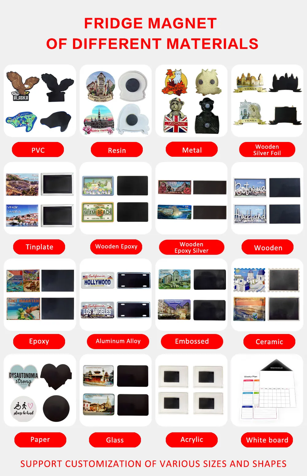 Custom Promotional 3d Polyresin Resin Fridge Magnet Customized Country ...