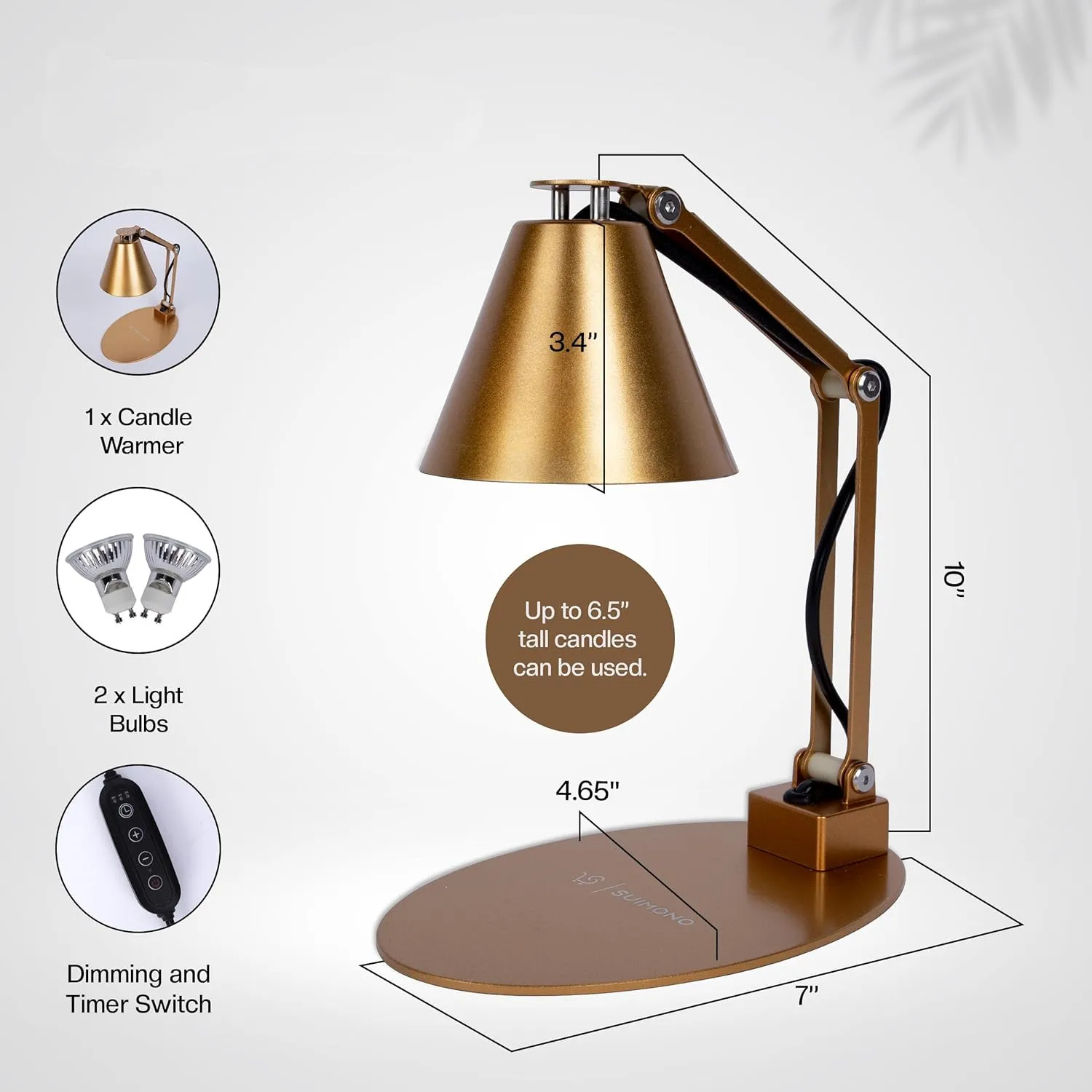 Electric Candle Melting Table Lamp Retro Candle Heating Lamp Safe ...