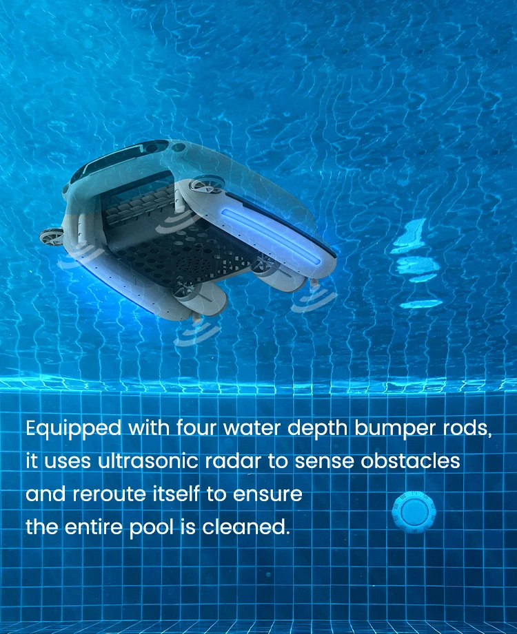 YUNDA Automatic Pool Surface Skimmer Floating Pool Skimmer Basket Leaf ...