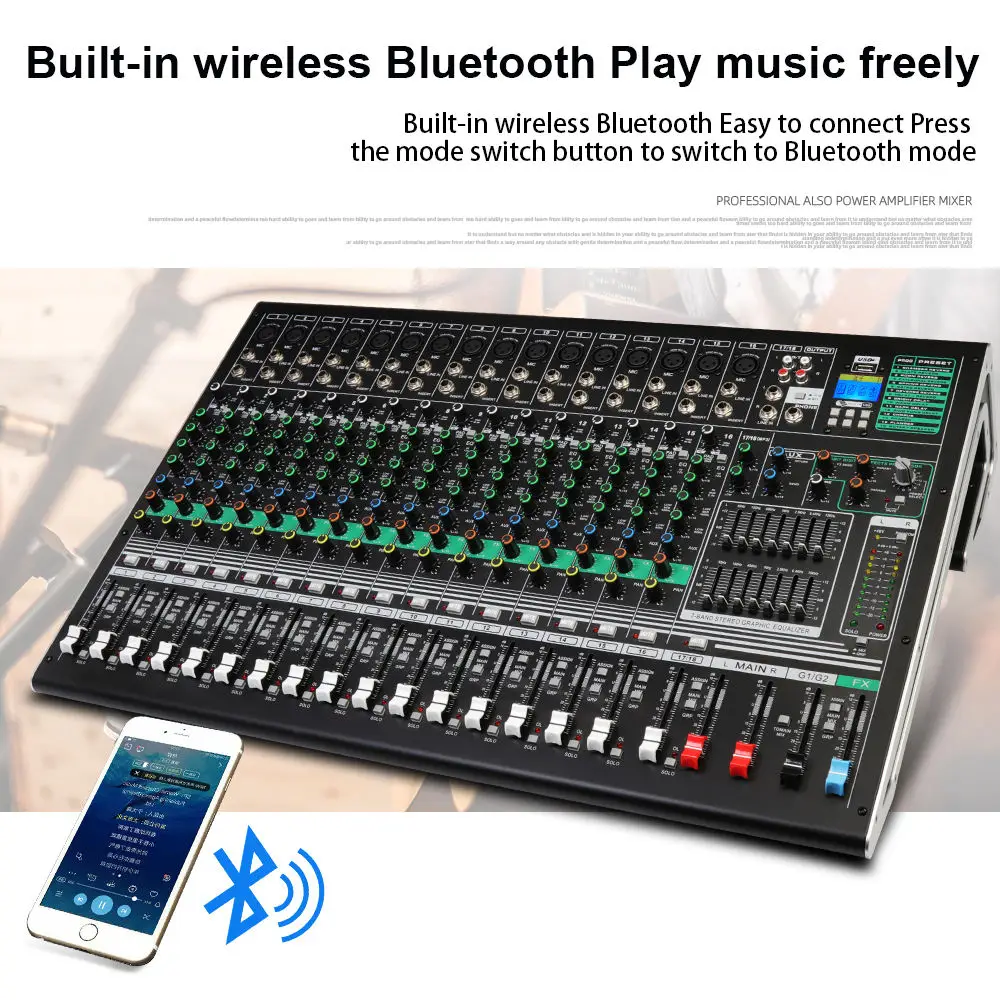 Professional USB Karaoke Audio Sound Mixer Console 18 Channel Noise ...