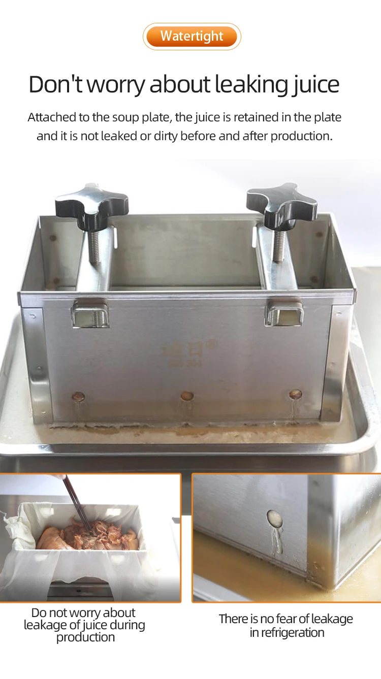 Customized Thickened 304 Stainless Steel Square Ham Meat Compression ...