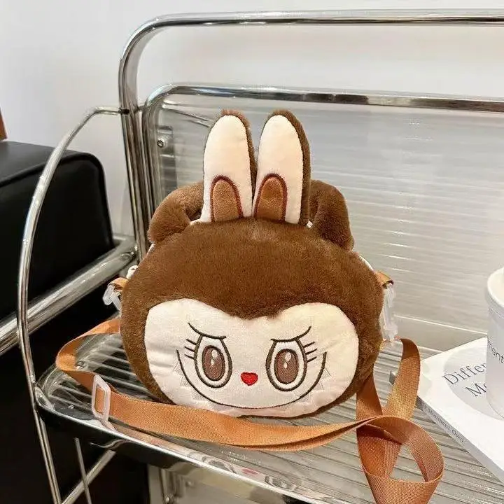 Purple Popmart Labubu Backpack Plush Bag Cute Toy Doll Labubu Bubble ...