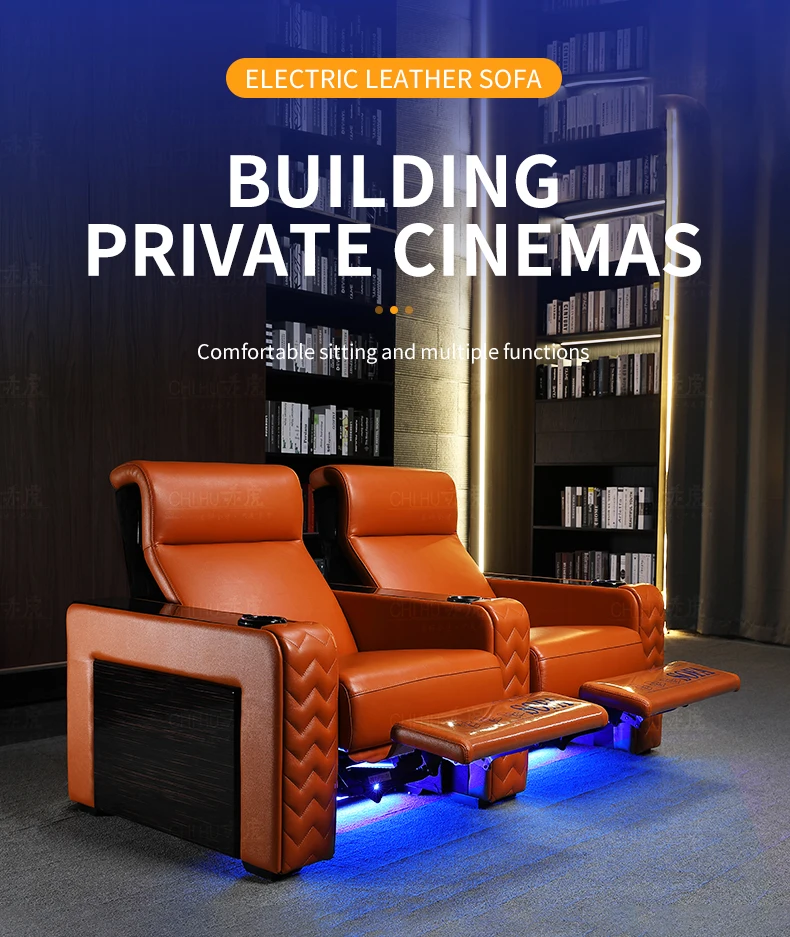 Luxury Modern Electric Recliner Sofa High Quality One Seat Leather ...