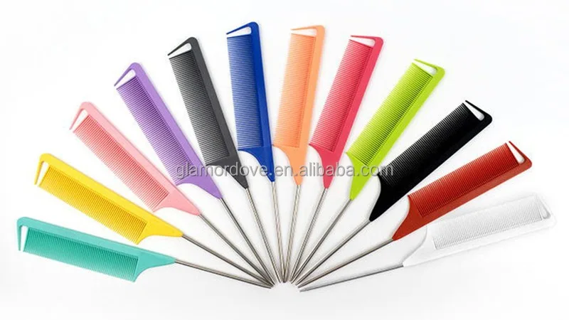 Professional Hair Rat Tail Comb Carbon Fiber Parting Rattail Teasing ...