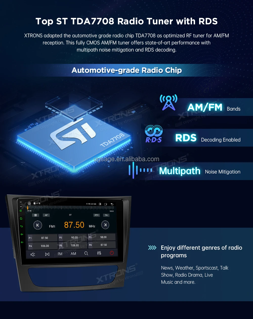 Xtrons 9 Inch Touch Screen Android Car Video Player For Mercedes-benz E ...