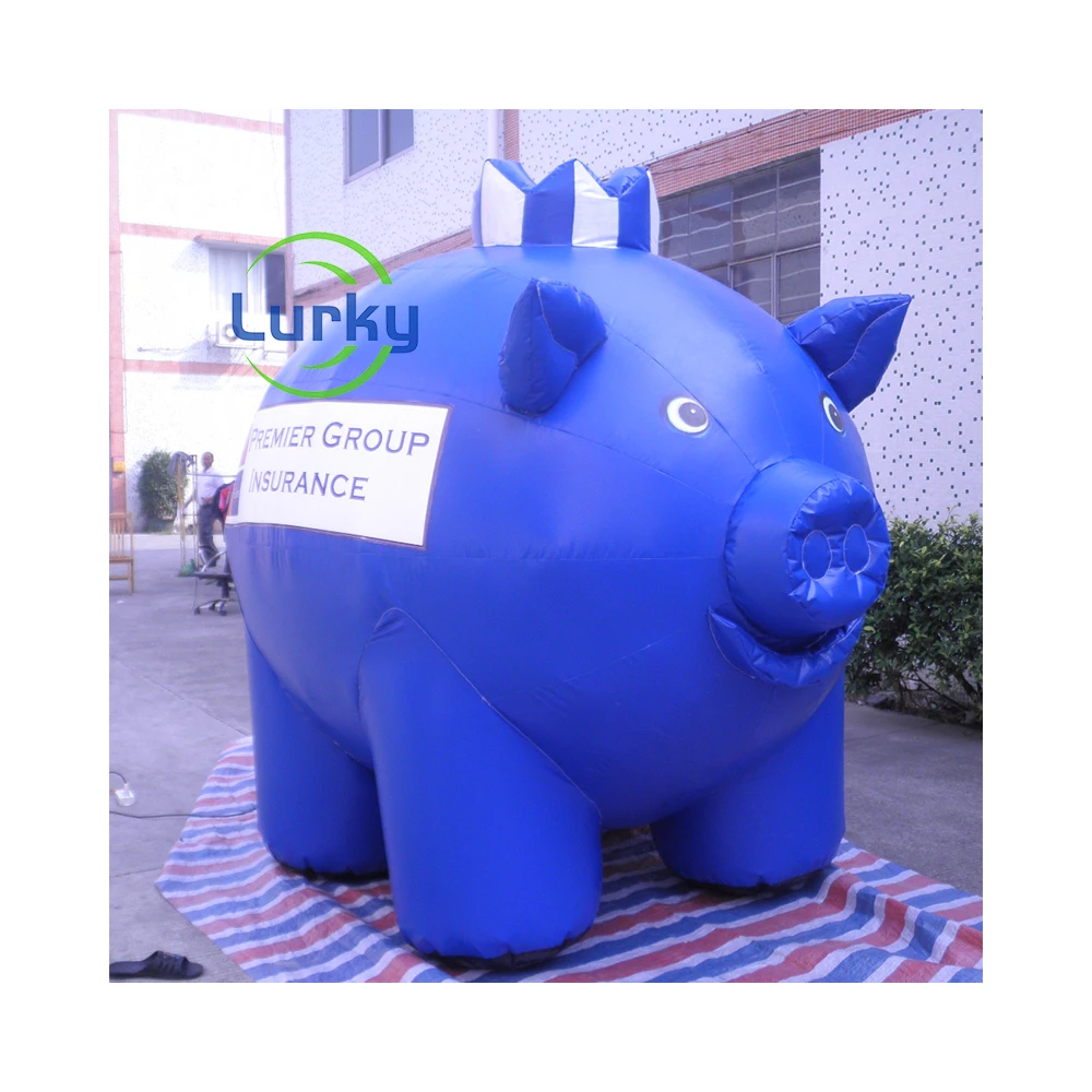 Advertising Promotion Inflatable Blue Pig Model Balloons Advertising ...
