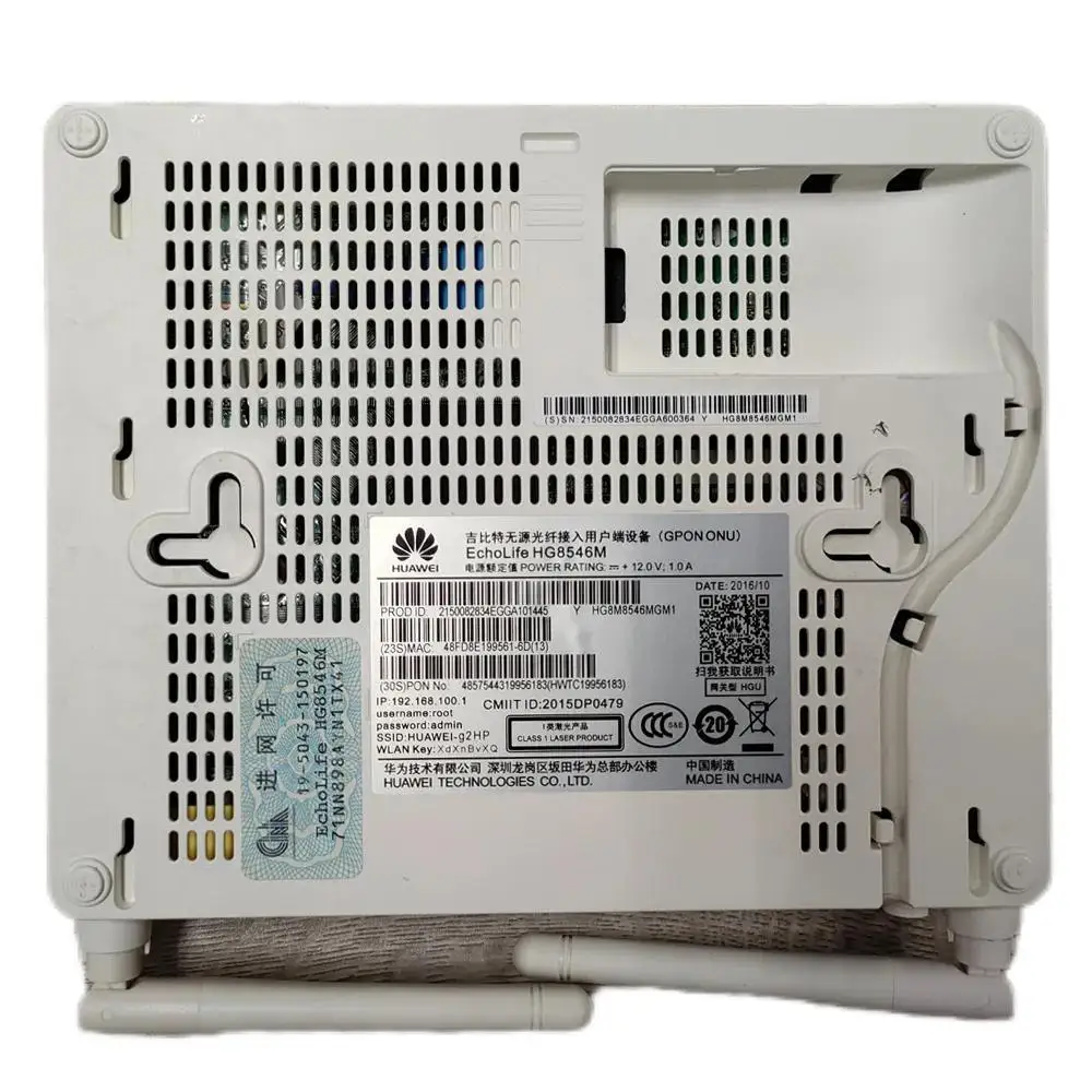 High Speed Huawei Hg8546m 1ge 3fe 1tel+wifi Router Ftth Gpon Wifi Onu Price English Version ...